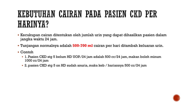 fluid manajemen CKD & CHF di Rumah Sakit | PDF