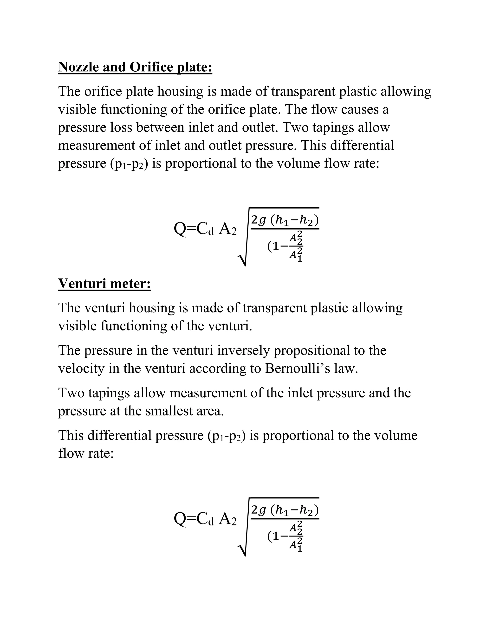 Fluid mechanic lab experiment | PDF