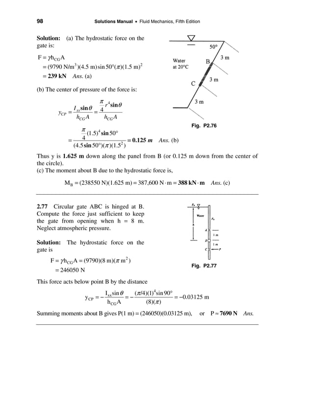 Fluid mechanic white (cap2.1) | PDF | Chemistry | Science