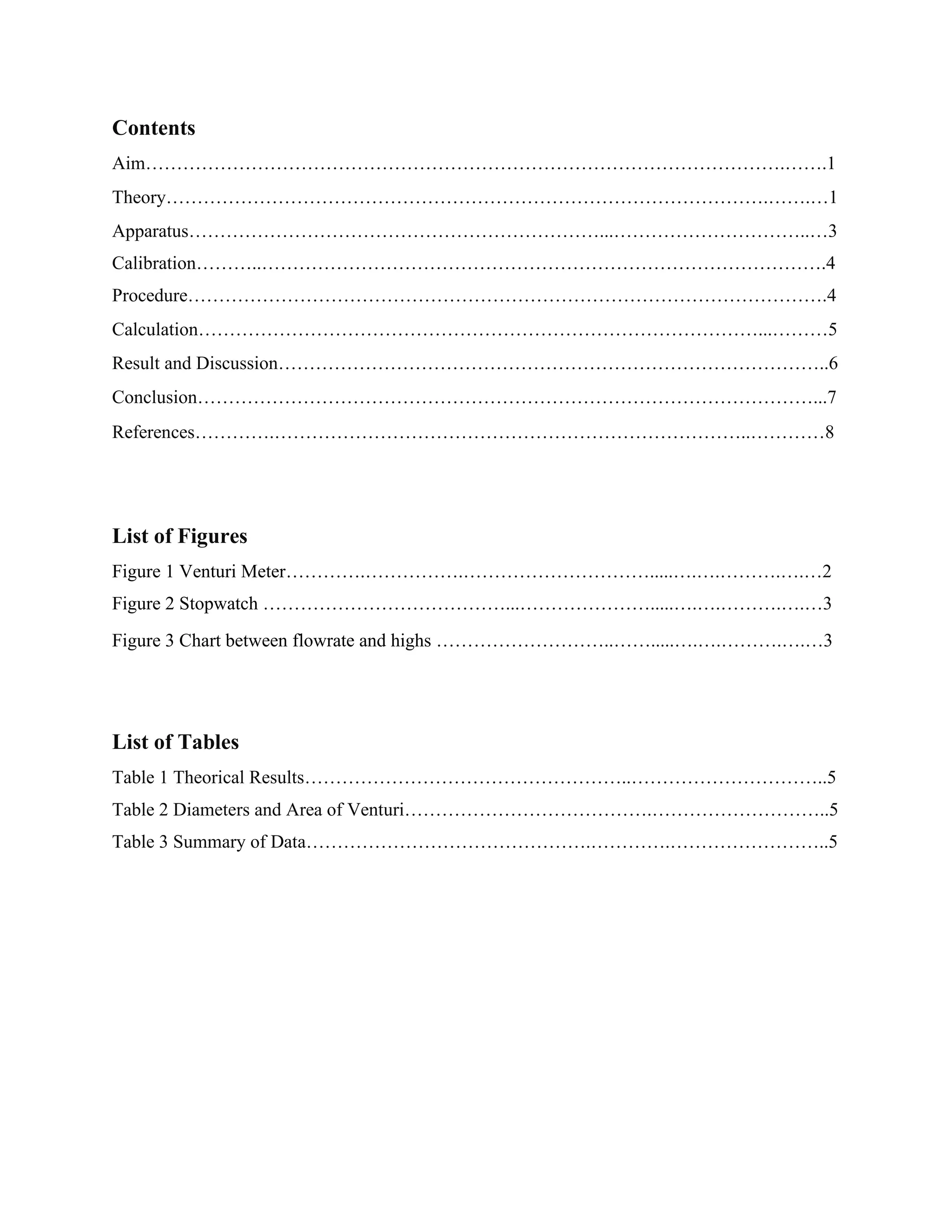 Fluid Mechanic Lab - Bernoulli Equation | PDF