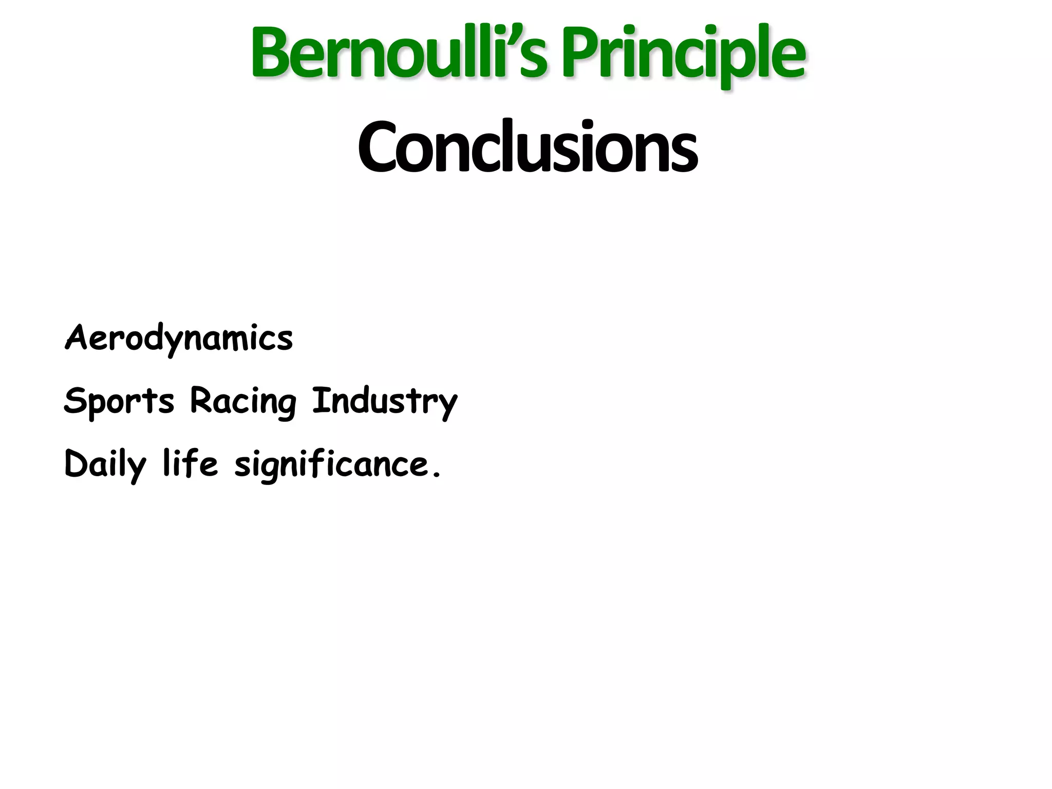 Bernoulli's Principle | PPTX