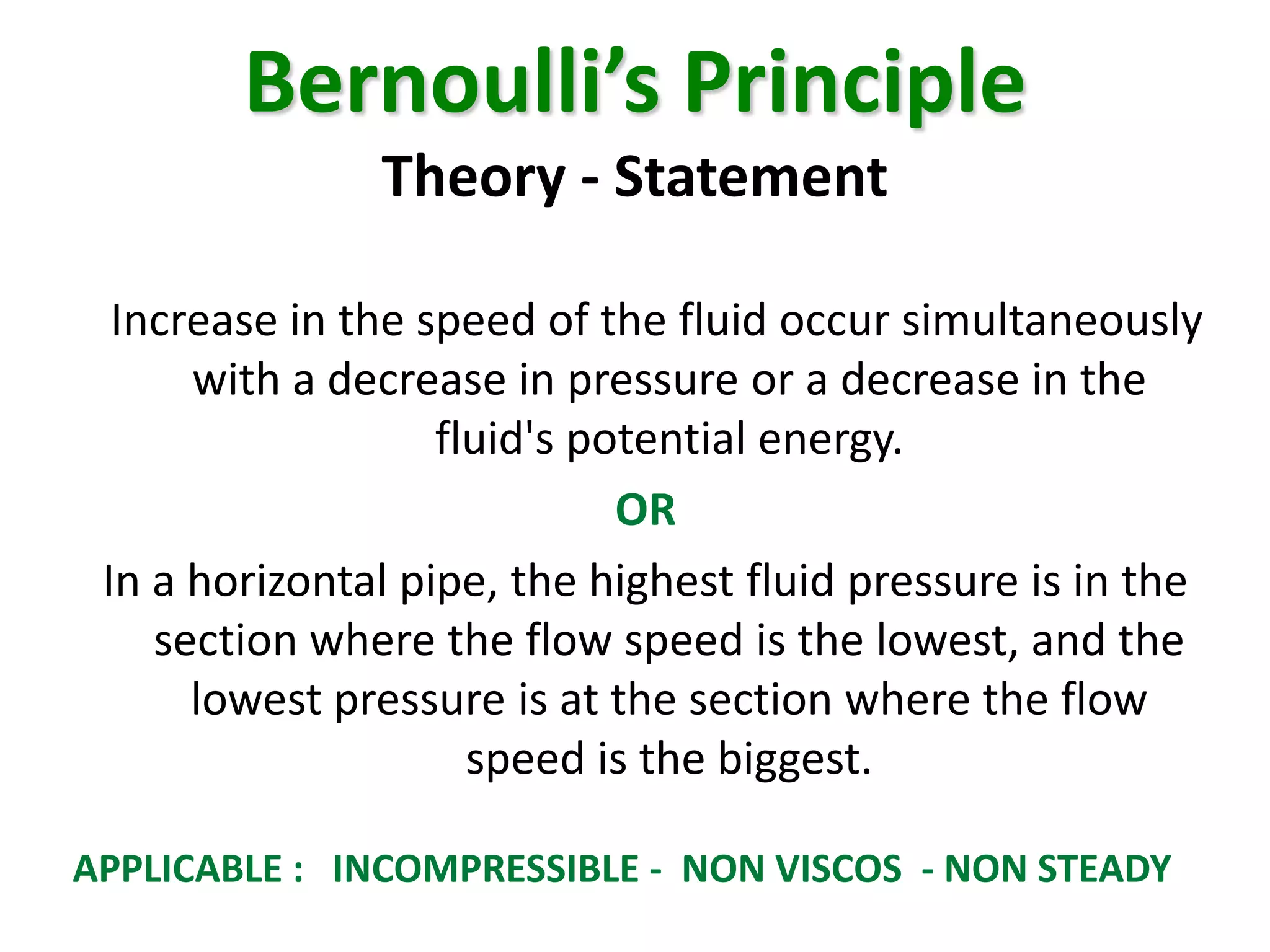 Bernoulli's Principle | PPTX