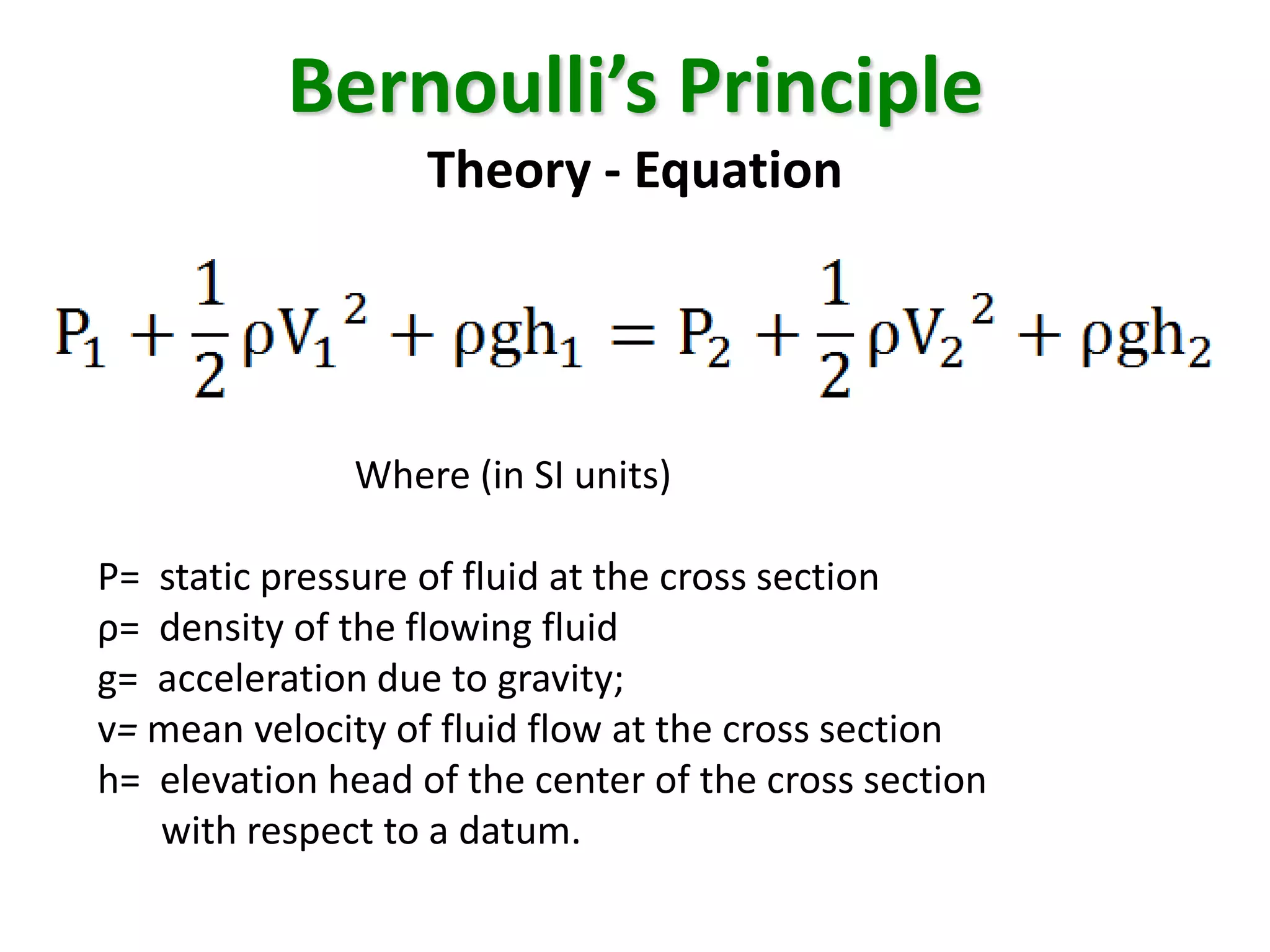Bernoulli's Principle | PPTX