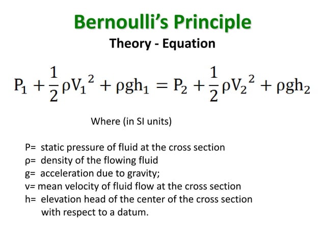 Bernoulli's Principle | PPTX | Physics | Science