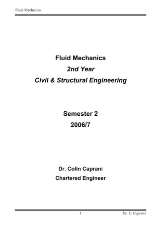 Fluid mechanics | PDF