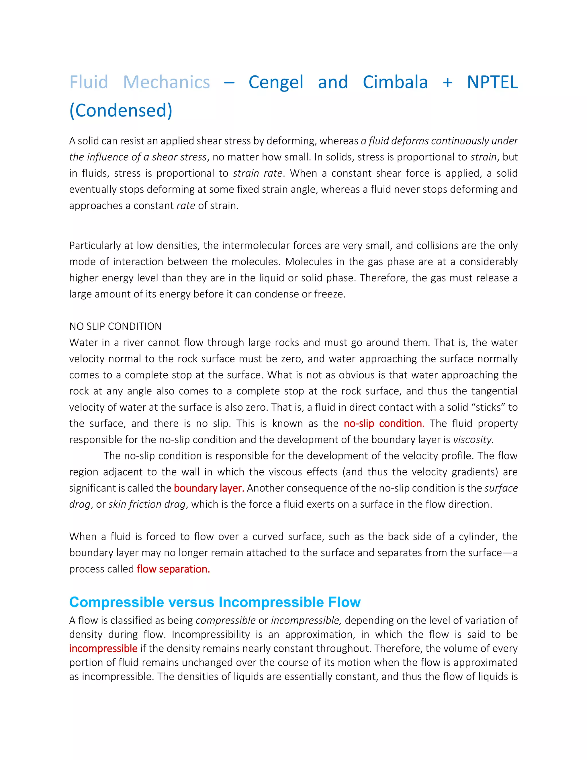 Fluid mechanics Cengel and Cimbala + NPTEL | PDF