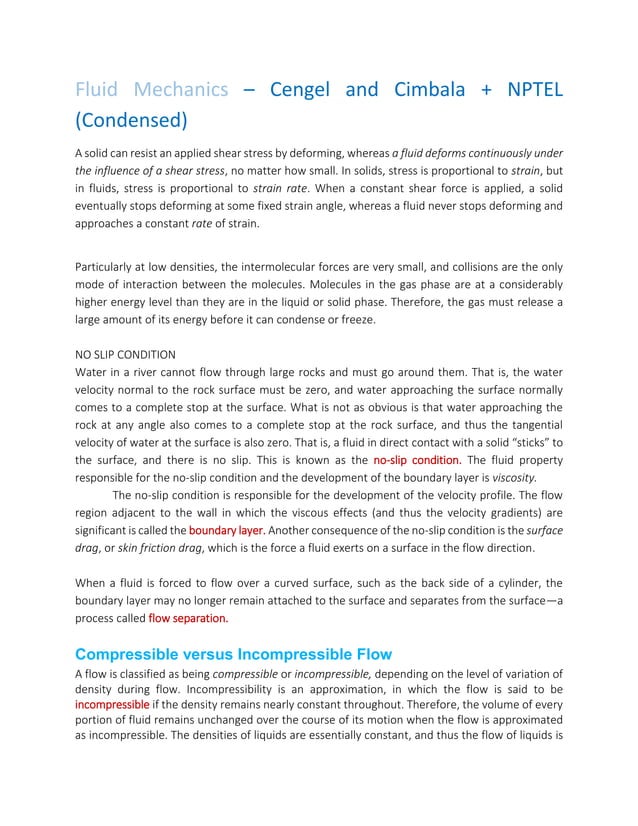Fluid mechanics Cengel and Cimbala + NPTEL | PDF