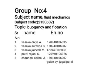Fluid mechanics presentation by pritika prajapati | PPTX