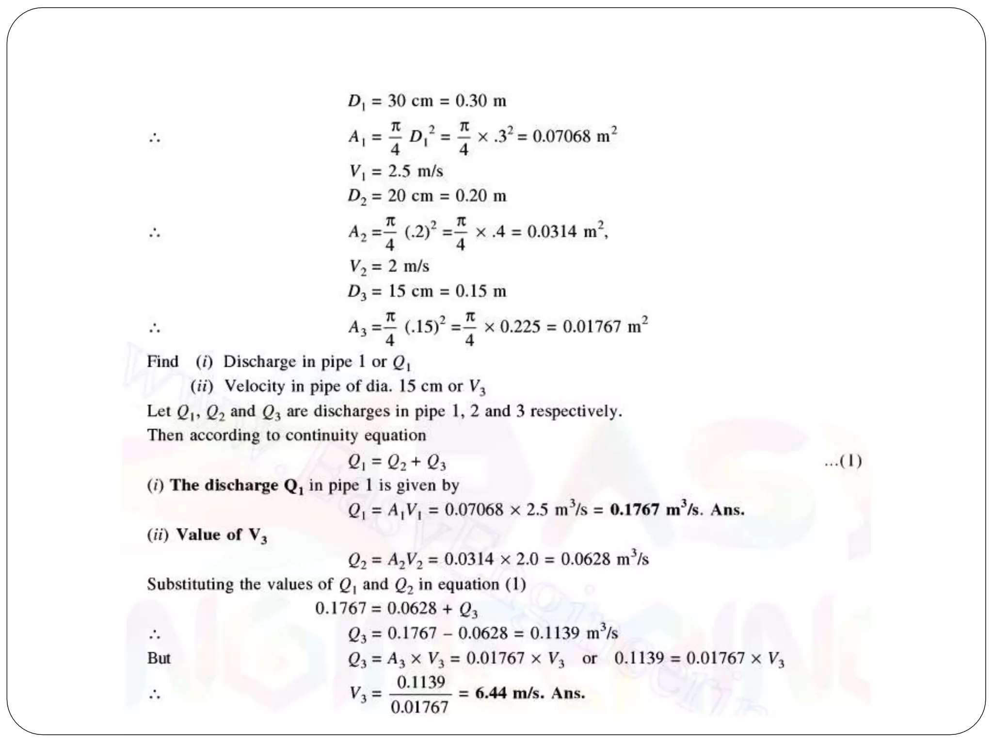 Fluid mechanics - Applications of continuity equation | PPTX