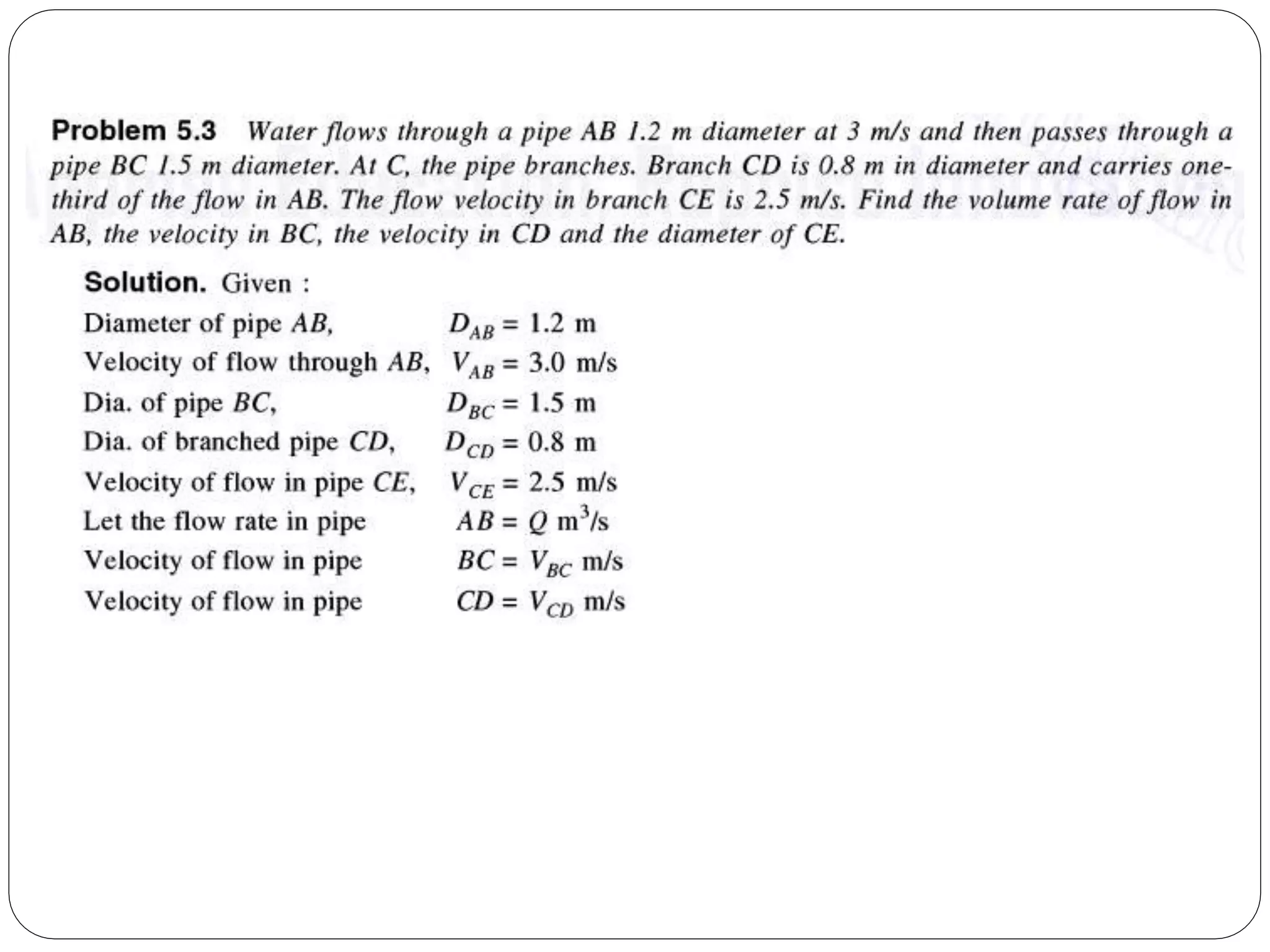 Fluid mechanics - Applications of continuity equation | PPTX
