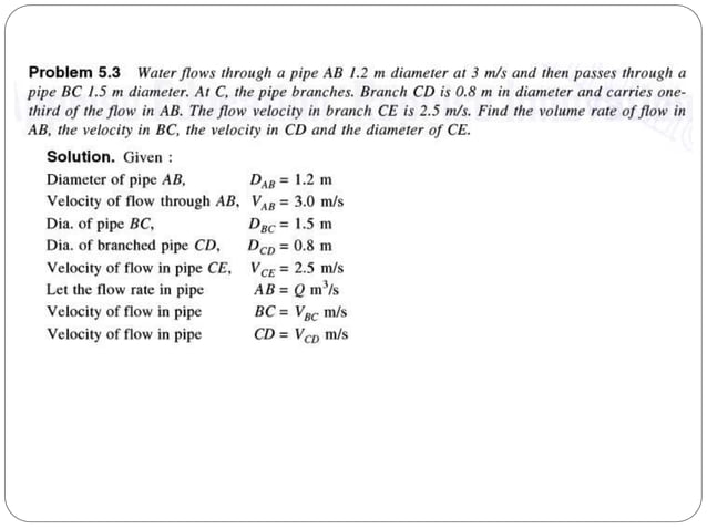 Fluid mechanics - Applications of continuity equation | PPTX | Physics ...