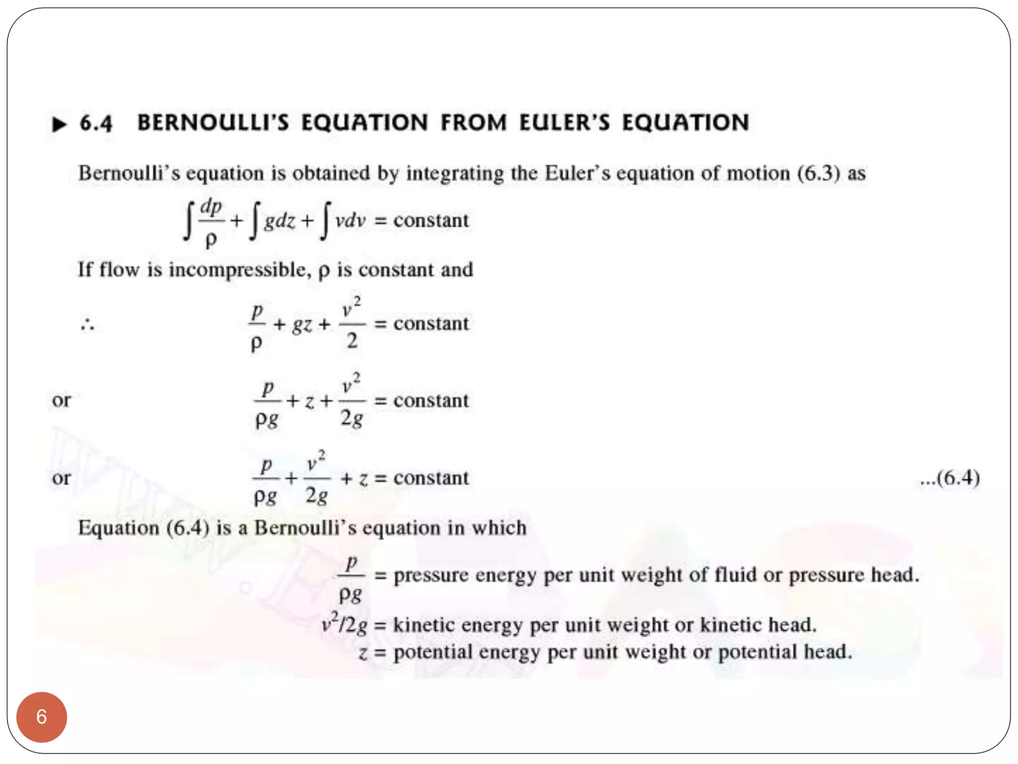 Fluid mechanics - Applications of energy equation | PPTX