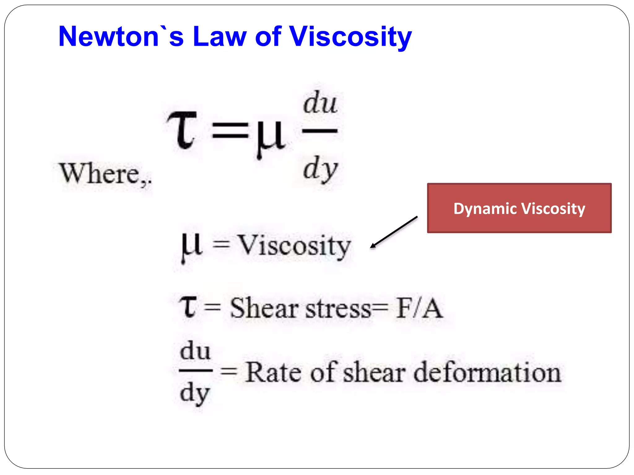Fluid Mechanics - Problems on viscosity | PPTX