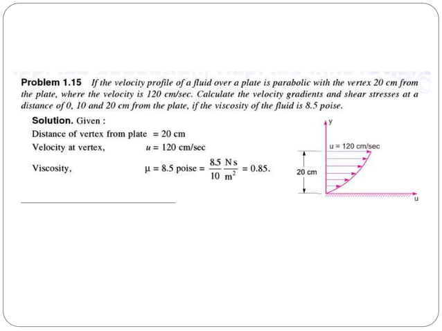 Fluid Mechanics - Problems on viscosity | PPTX