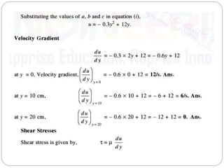 Fluid Mechanics - Problems on viscosity | PPTX