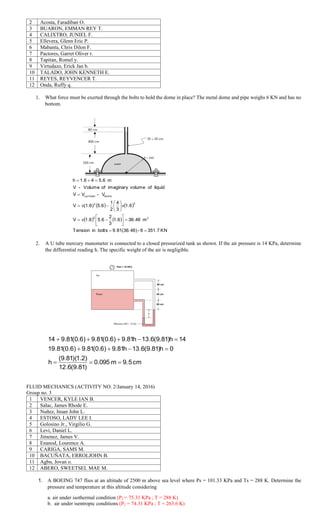 Fluid mechanics ( 2019 2020) | PDF