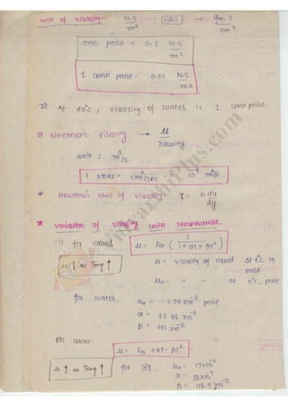 Fluid Mechanics 2 (FM) Mechanical Engineering Handwritten classes Notes ...