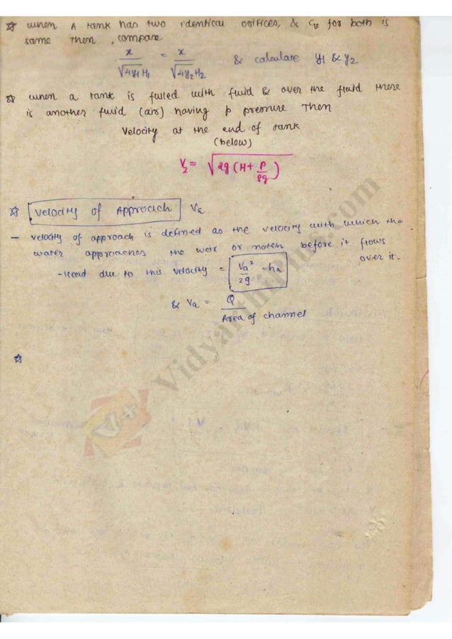 Fluid Mechanics 2 (FM) Mechanical Engineering Handwritten classes Notes ...