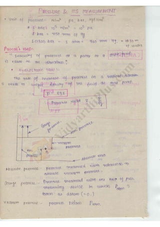 Fluid Mechanics 2 (FM) Mechanical Engineering Handwritten classes Notes ...