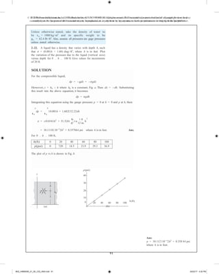 Fluid mechanics 2nd edition hibbeler solutions manual | PDF