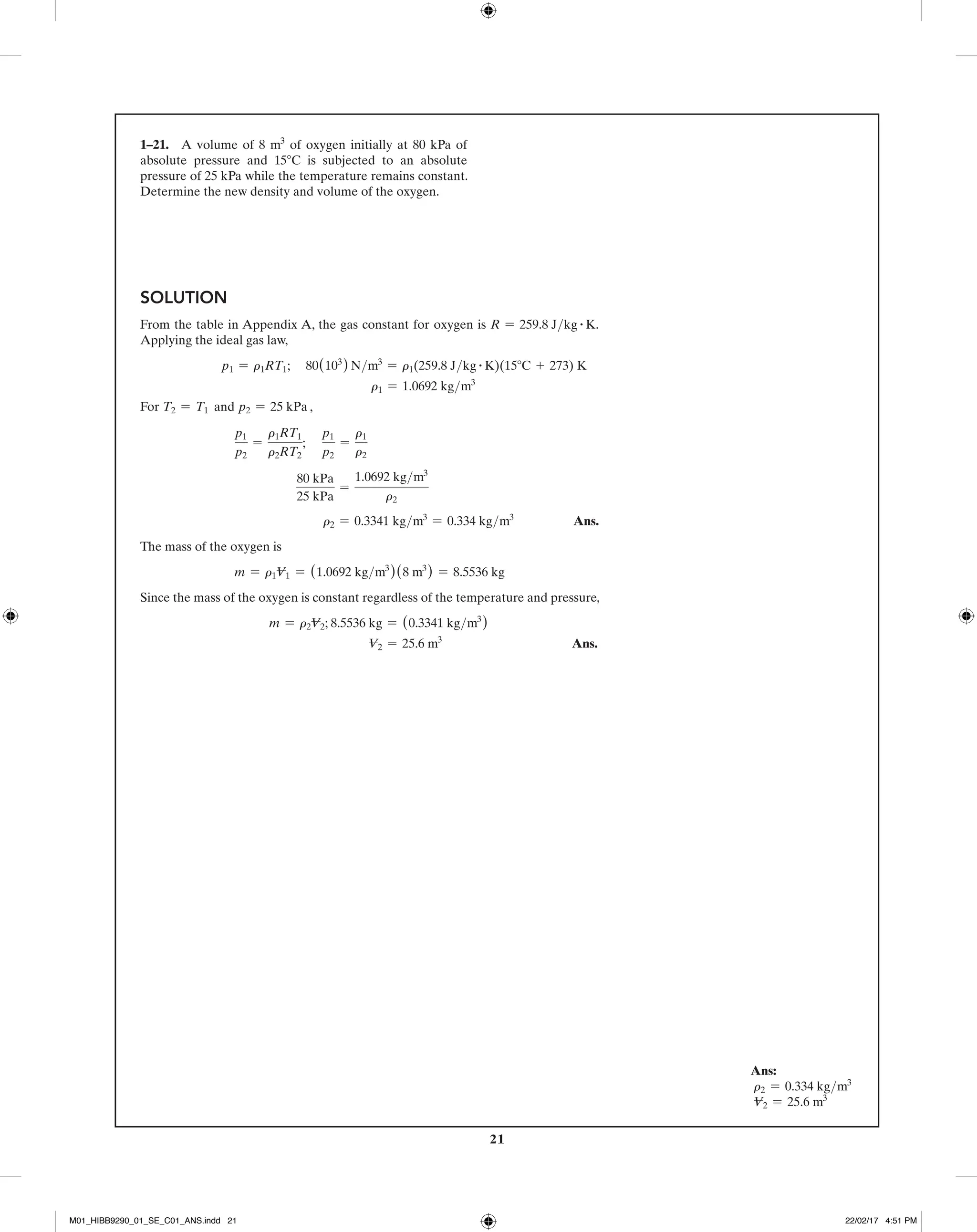 Solutions for Problems in Fluid Mechanics 2nd Edition by Russell Hibbeler | PDF
