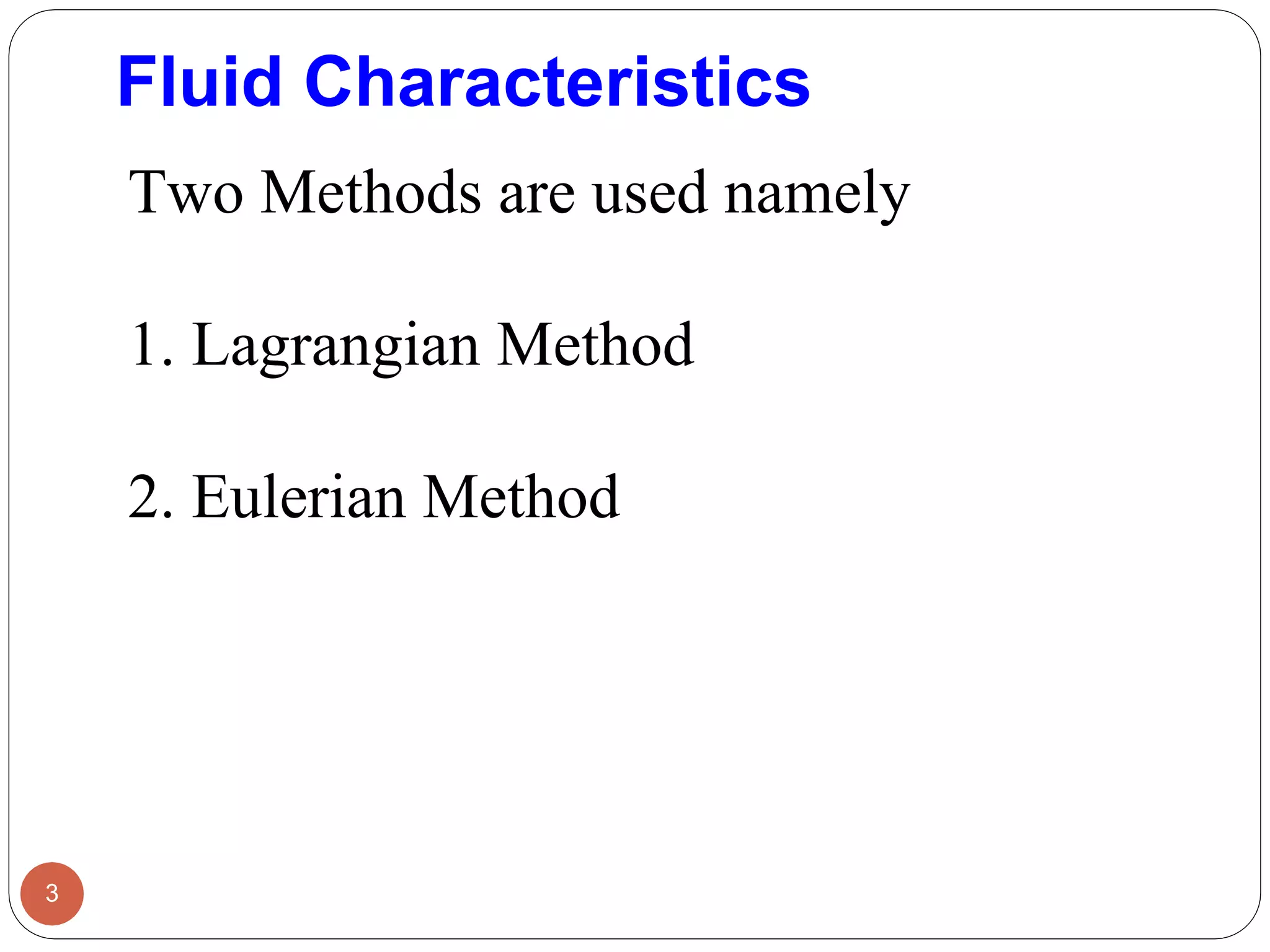 Fluid mechanics and machinery - Flow characteristics of Fluid | PPTX