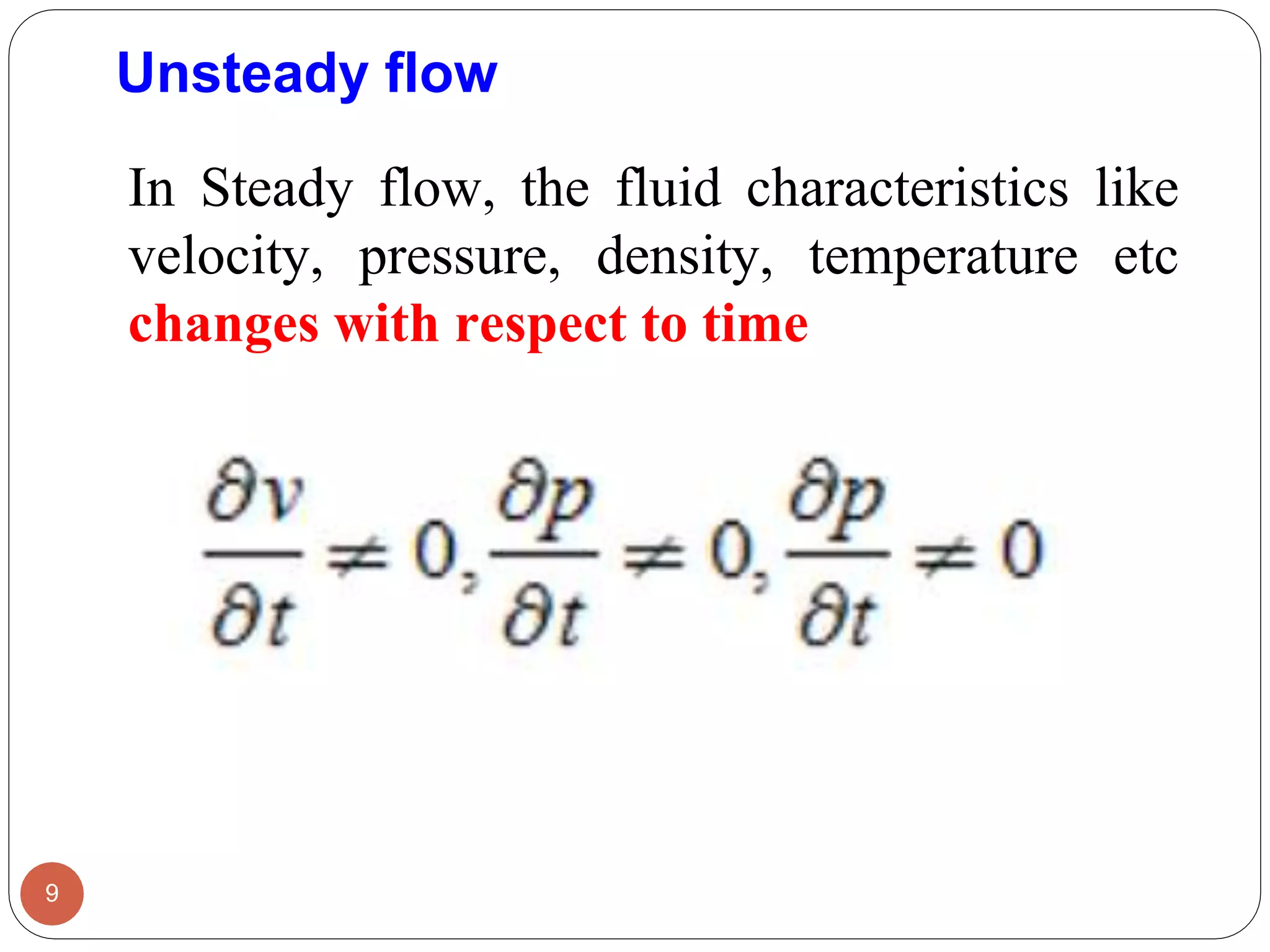 Fluid mechanics and machinery - Flow characteristics of Fluid | PPTX