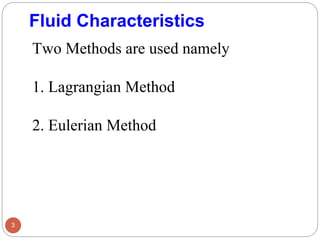 Fluid mechanics and machinery - Flow characteristics of Fluid | PPTX
