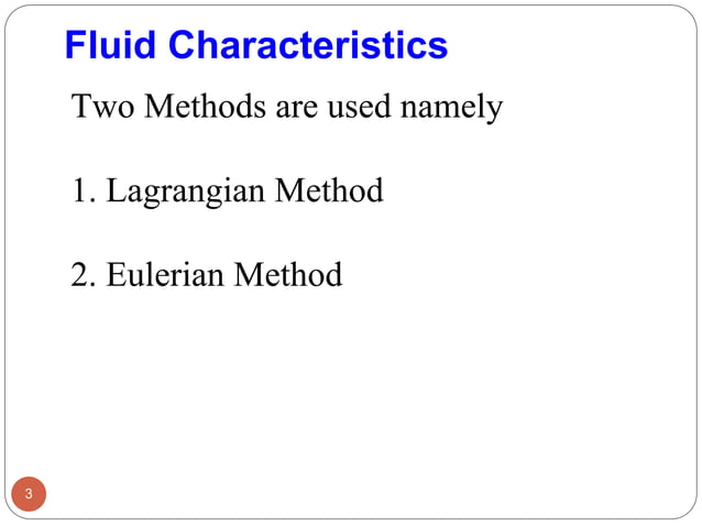 Fluid mechanics and machinery - Flow characteristics of Fluid | PPTX | Physics | Science