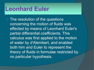 Fluid mechanics applications | PPTX
