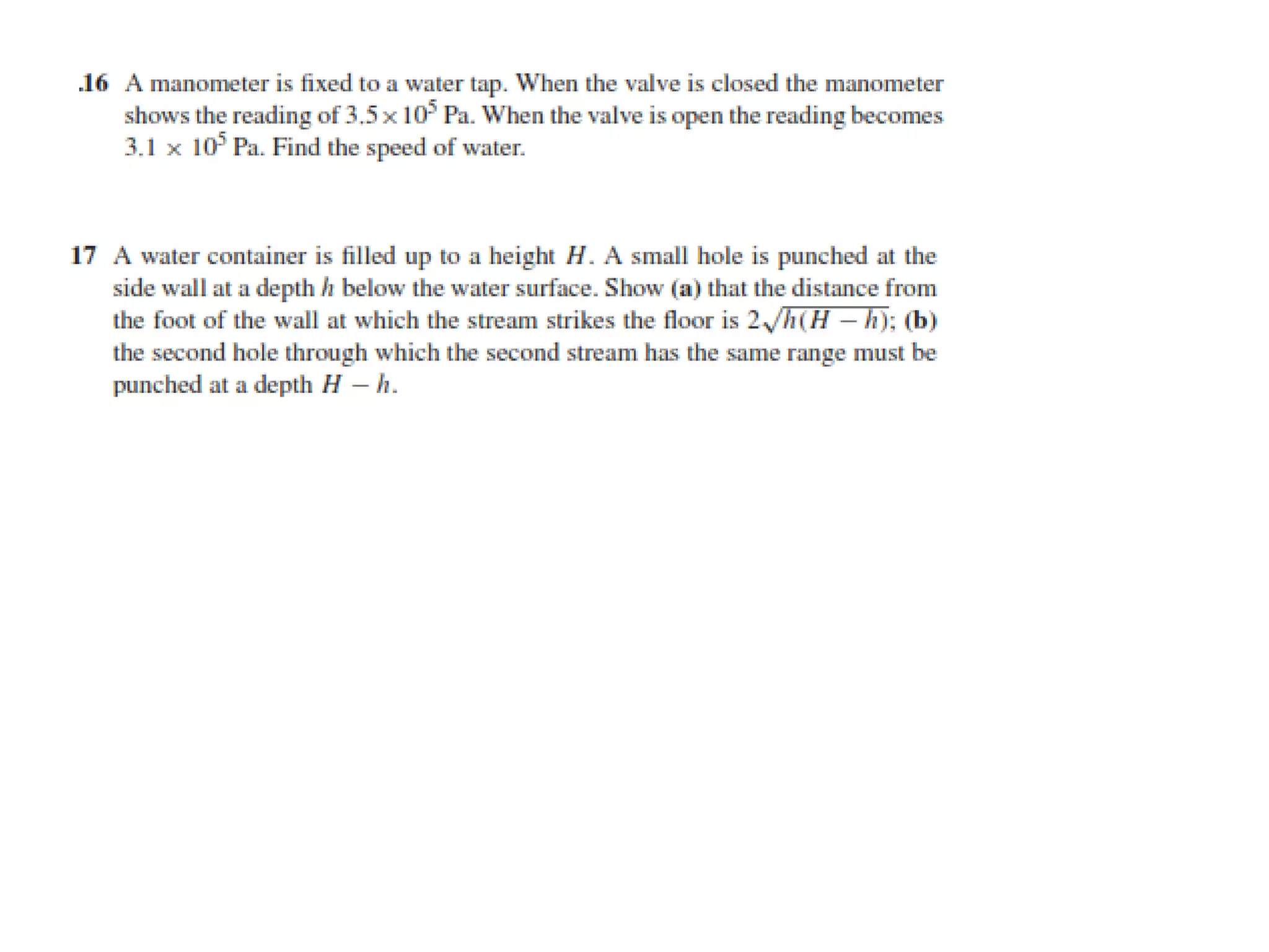 Fluid mechanics assignment 1 | PDF