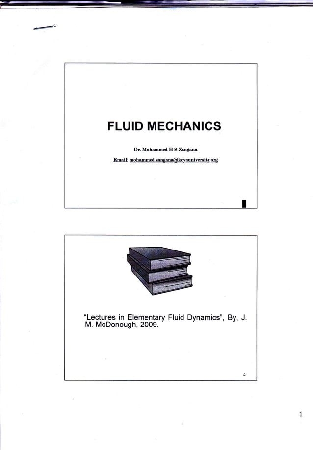 Fluid mechanics chapter one | PDF