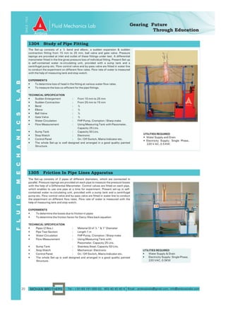 Fluid mechanics lab | PDF