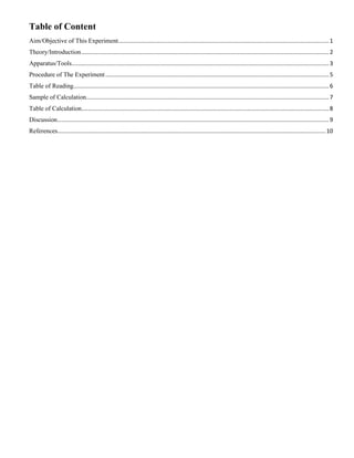 Fluid mechanics lab experiment 02_aerometer_hydrometer | PDF