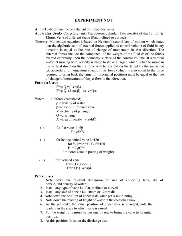 Fluid_Mechanics_Lab_IVSem (1).pdf | Physics | Science