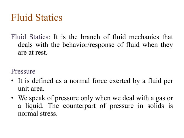 Fluid mechanics | PPT