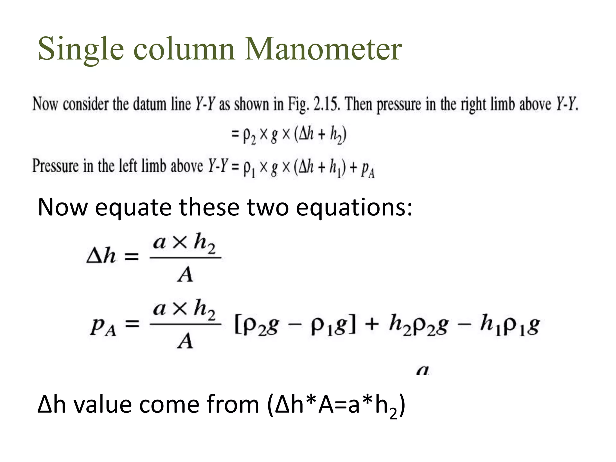 simple and differential manometers | PPTX