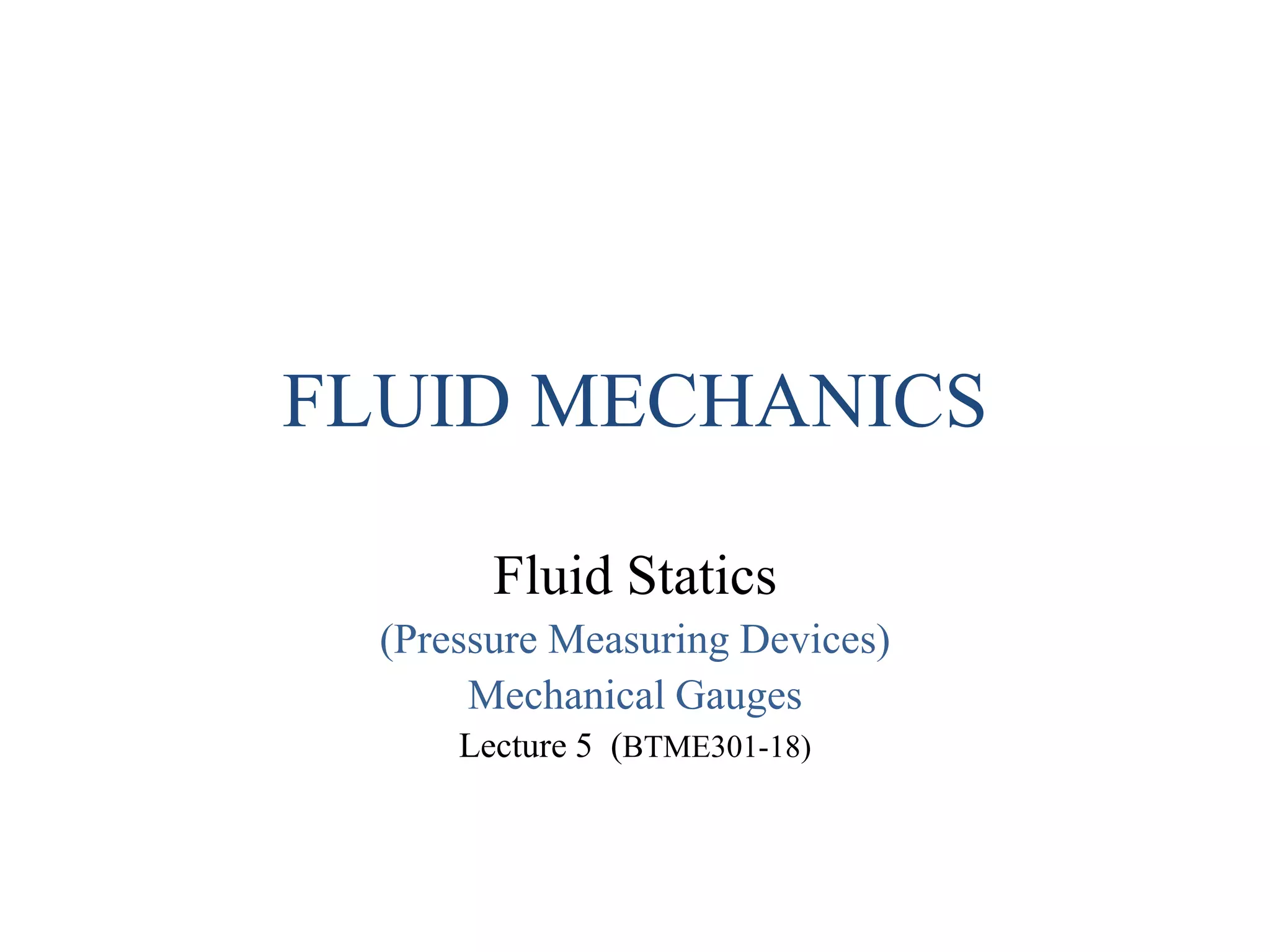 mechanical guages for pressure measuring | PPTX