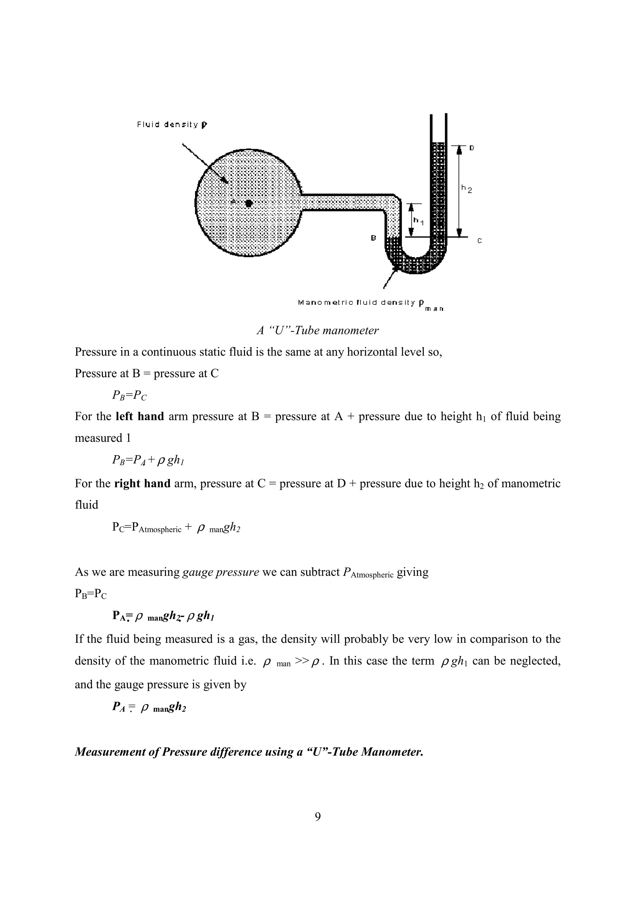 Fluid mechanics notes statics | PDF