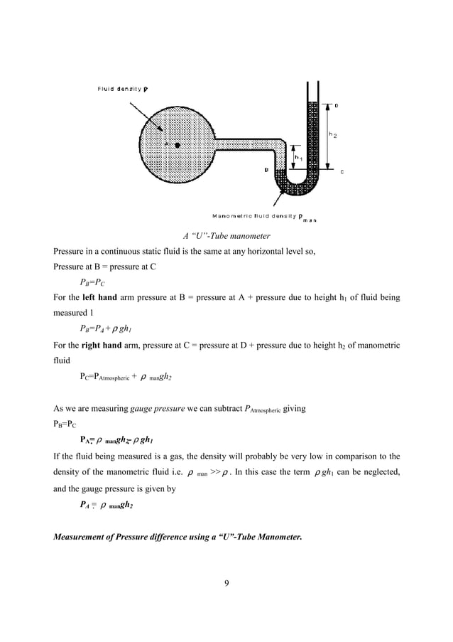 Fluid mechanics notes statics | PDF