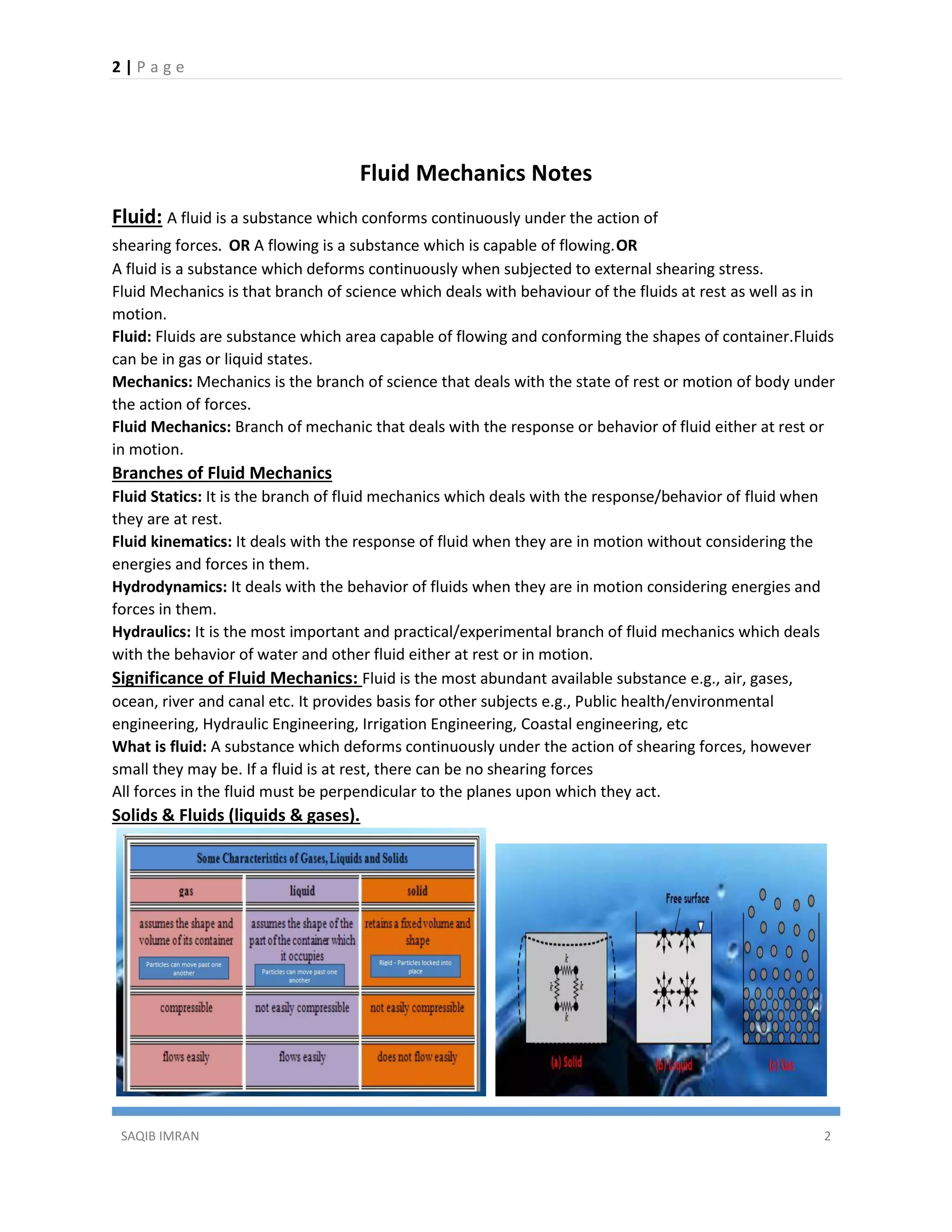 Fluid mechanics pdf | PDF