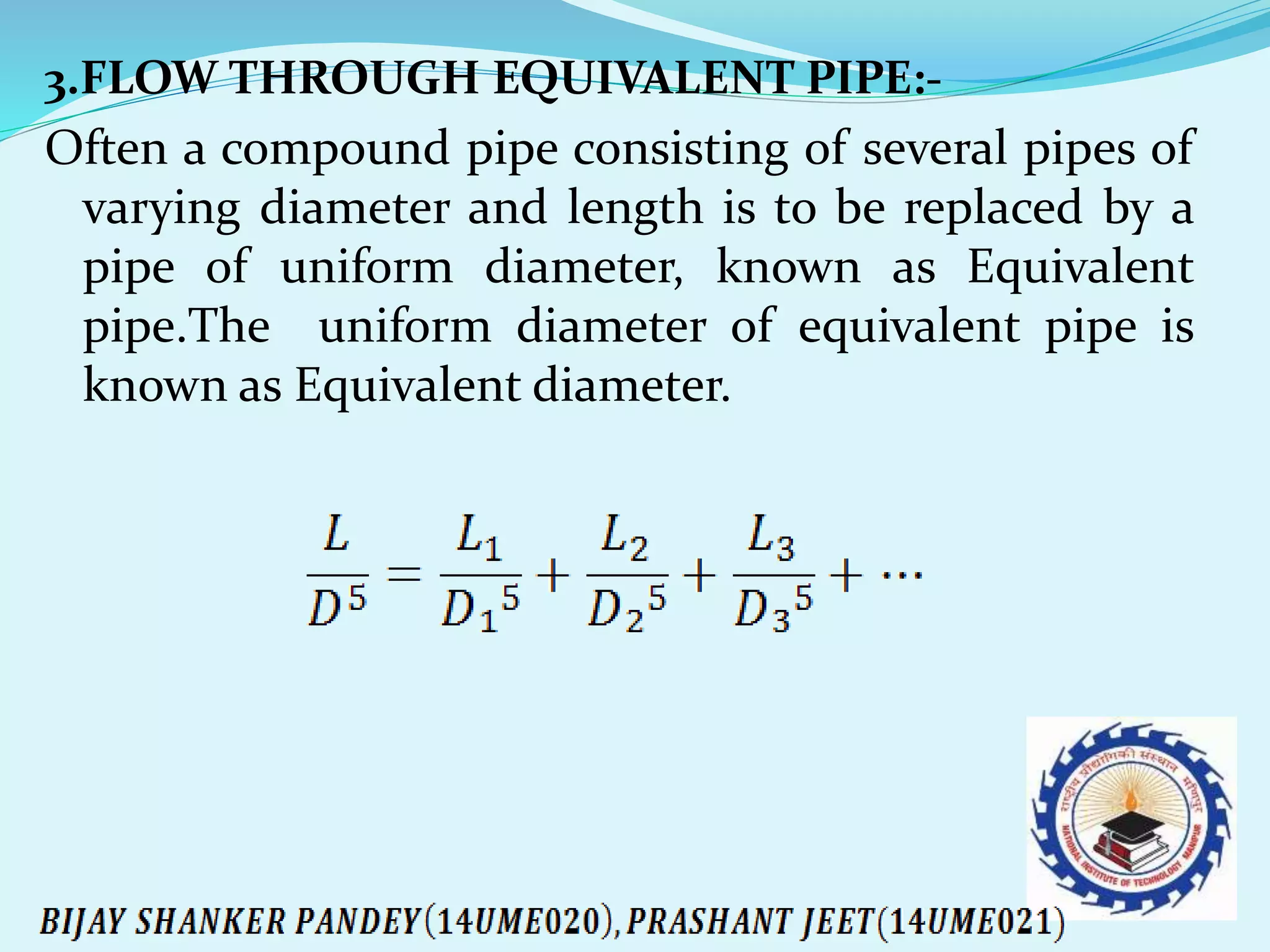 flow through pipe | PPTX