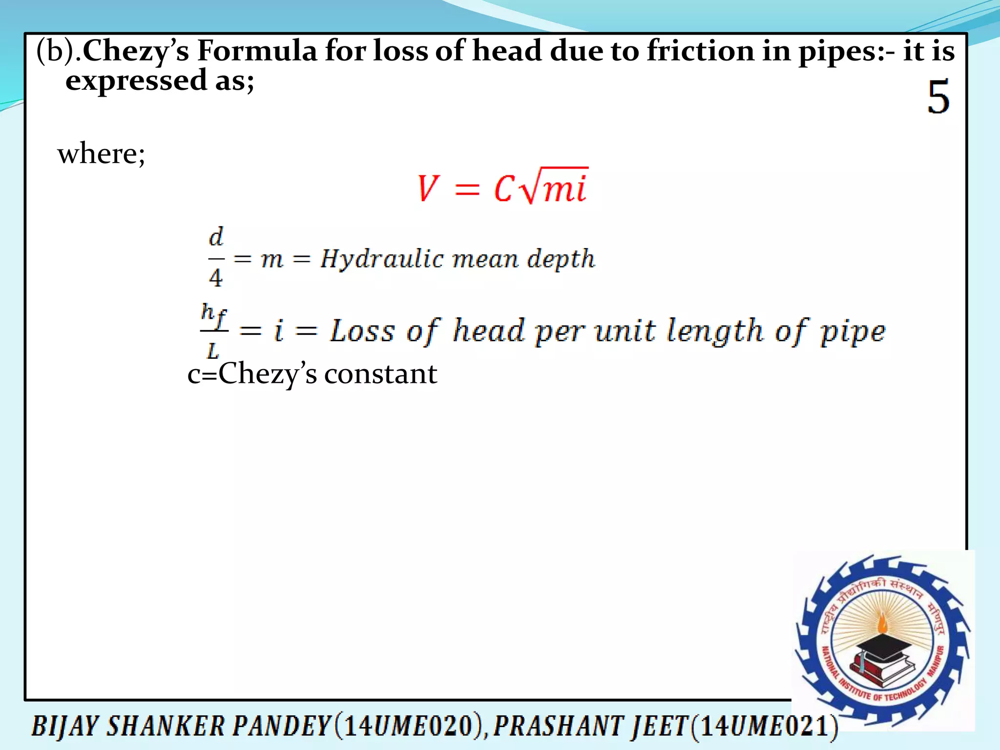 flow through pipe | PPTX