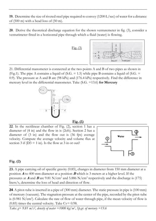 Fluid mechanics question bank | PDF