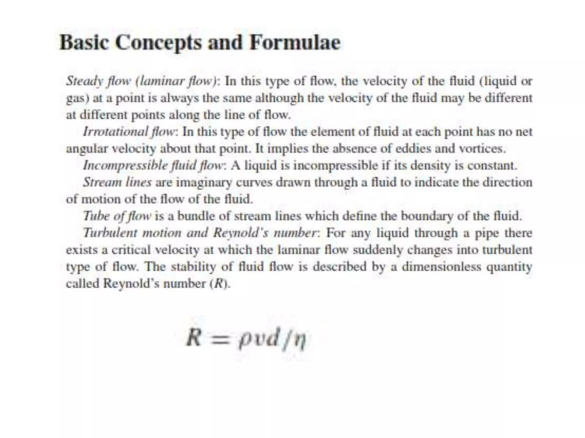Fluid mechanics reference materials | PPTX