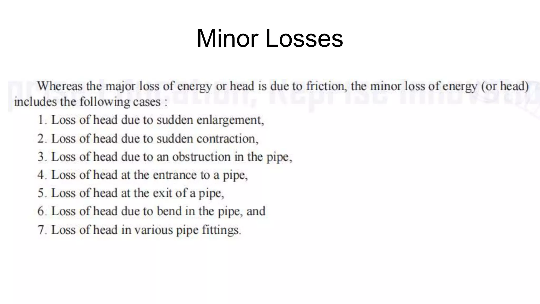 Losses in Pipe | PPTX