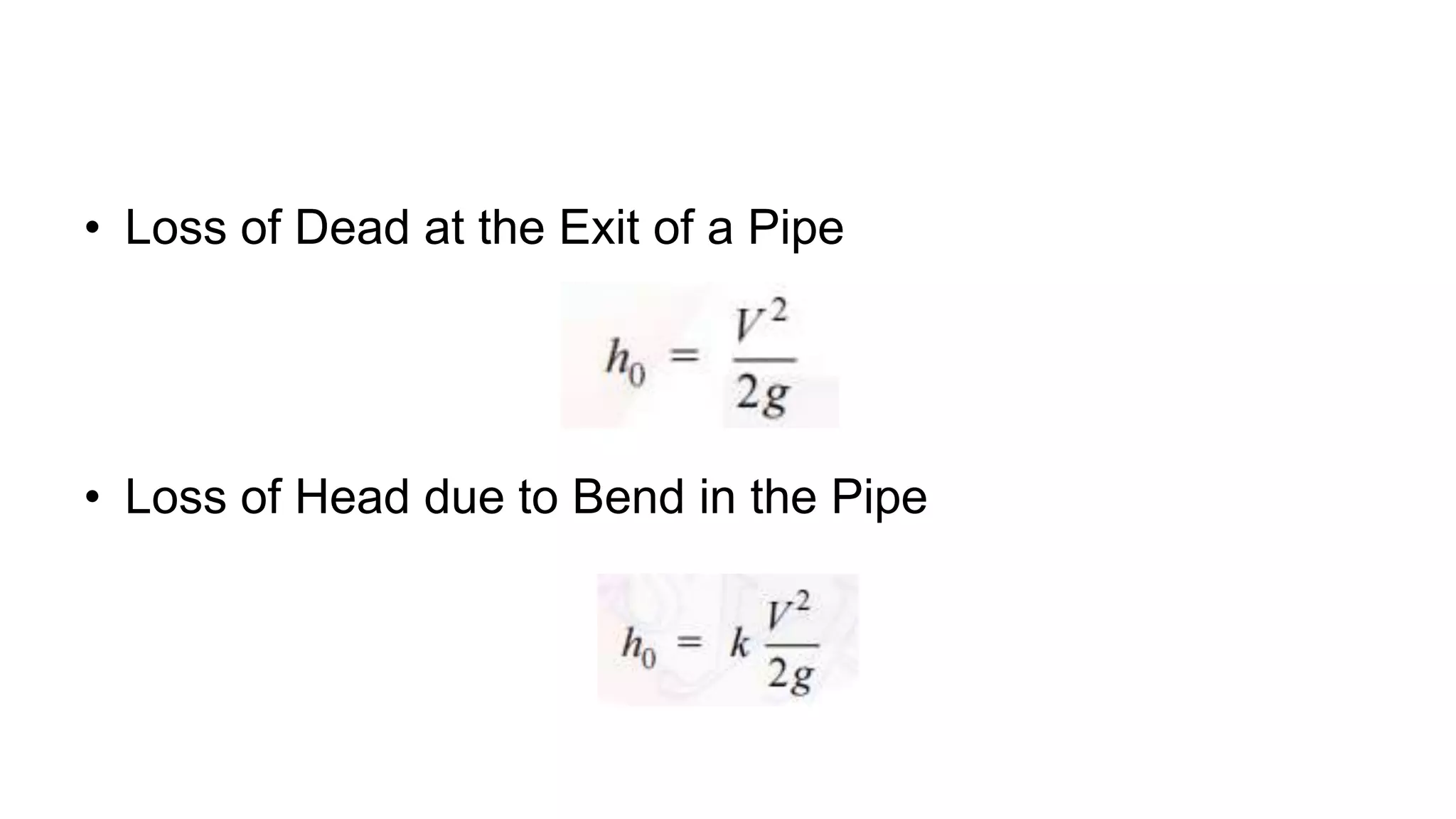 Losses in Pipe | PPTX