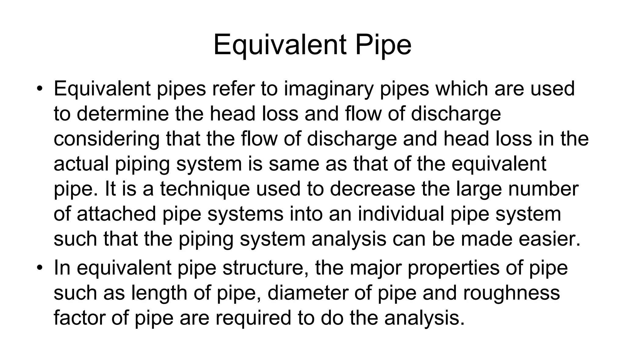 Losses in Pipe | PPTX