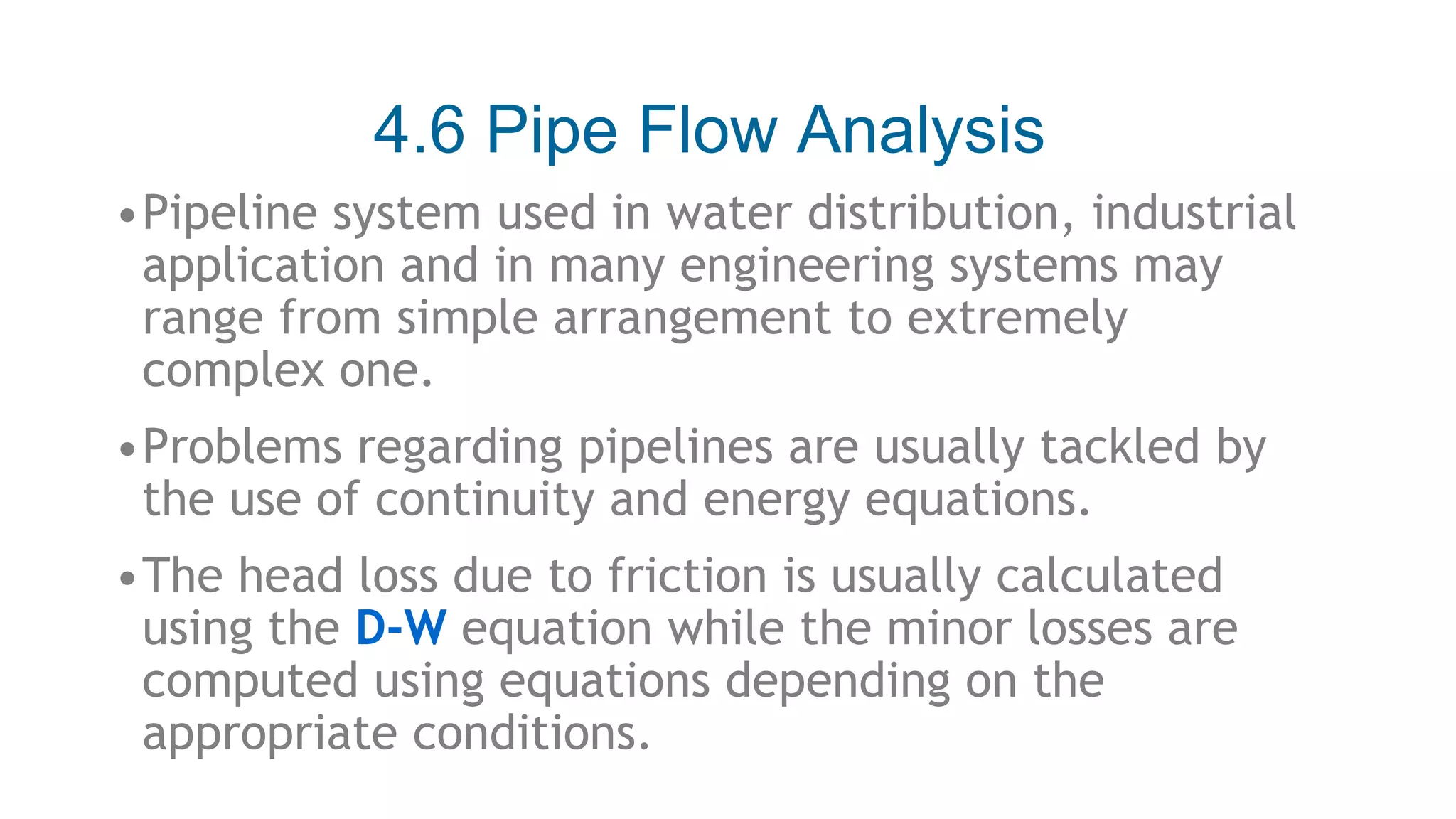 Losses in Pipe | PPTX