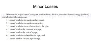 Losses in Pipe | PPTX